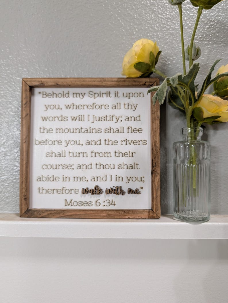 Walk With Me 6 X 6 Sign, Youth 2026 Theme, Moses 6:34 - Etsy