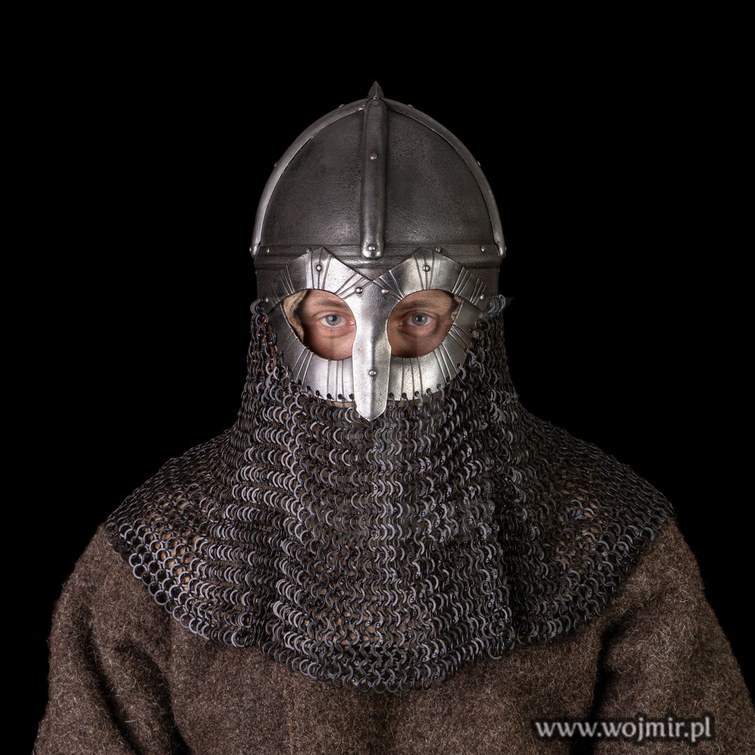 Gjermundbu Helmet, for Huscarl Fight, Hema, Porous Steel, Face Covered ...