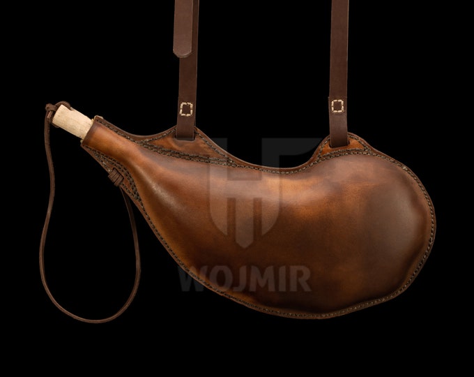 720 Ml Medieval Leather Bottle - 3 Colors - Historical Leather Flask ...