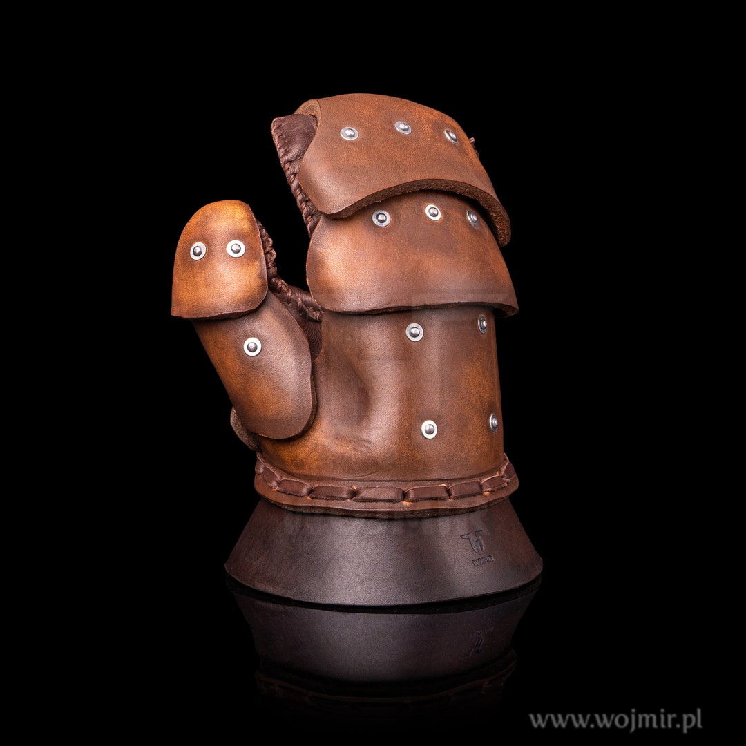 Leather Gauntlets / Only 620g / Best Protection / for Viking and Hema ...