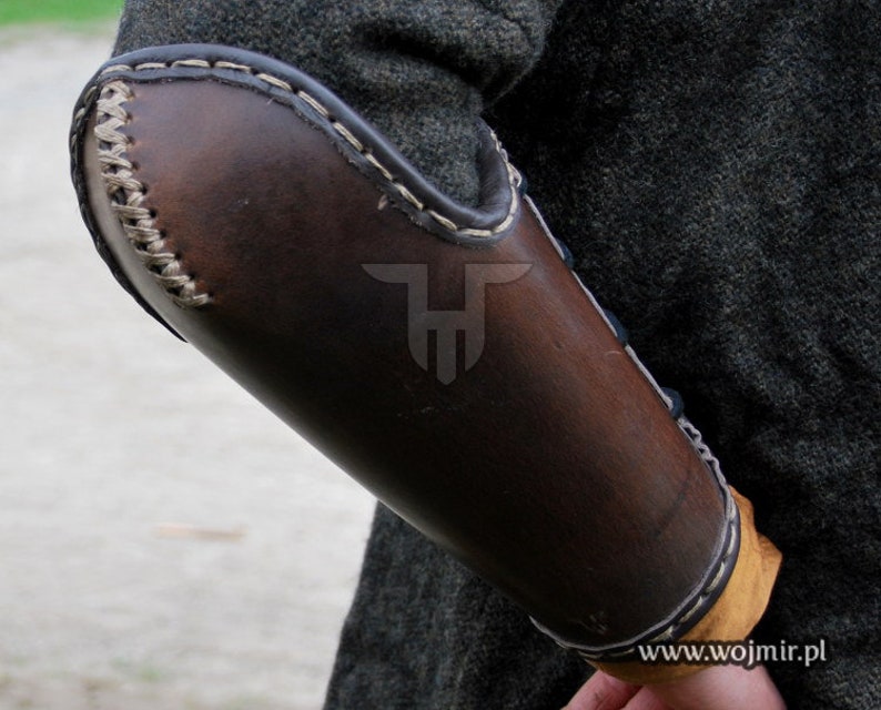 Leather Viking Bracer Vambrace Arm Protector Full Contact - Etsy