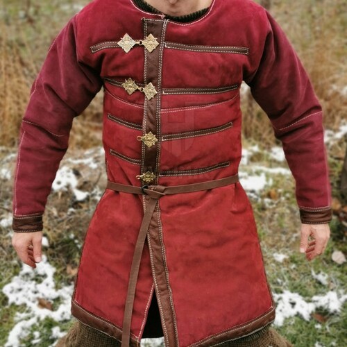 Viking Caftan Rusian Caftan Slavic Caftan Leather Gambeson - Etsy
