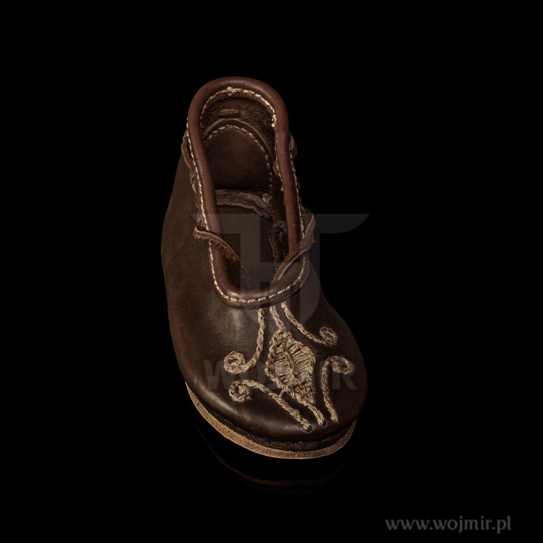 Slavic Shoes From Opole Type 5 / HAND SEWN /thick Genuine Leather Boots ...