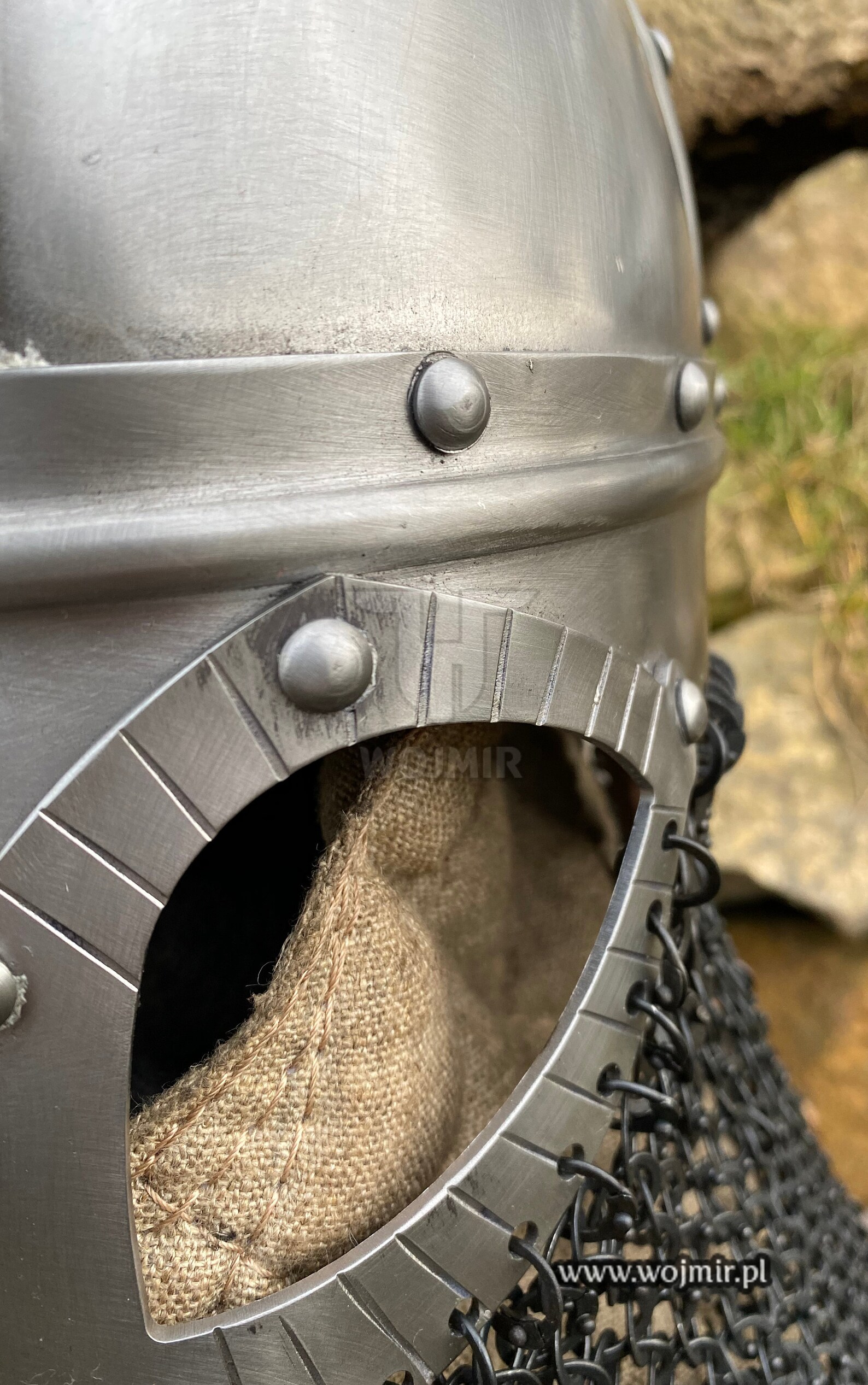Viking Helmet, Gjermund, Gjermundbu Helmet, Thick 2,5mm Steel, Face ...