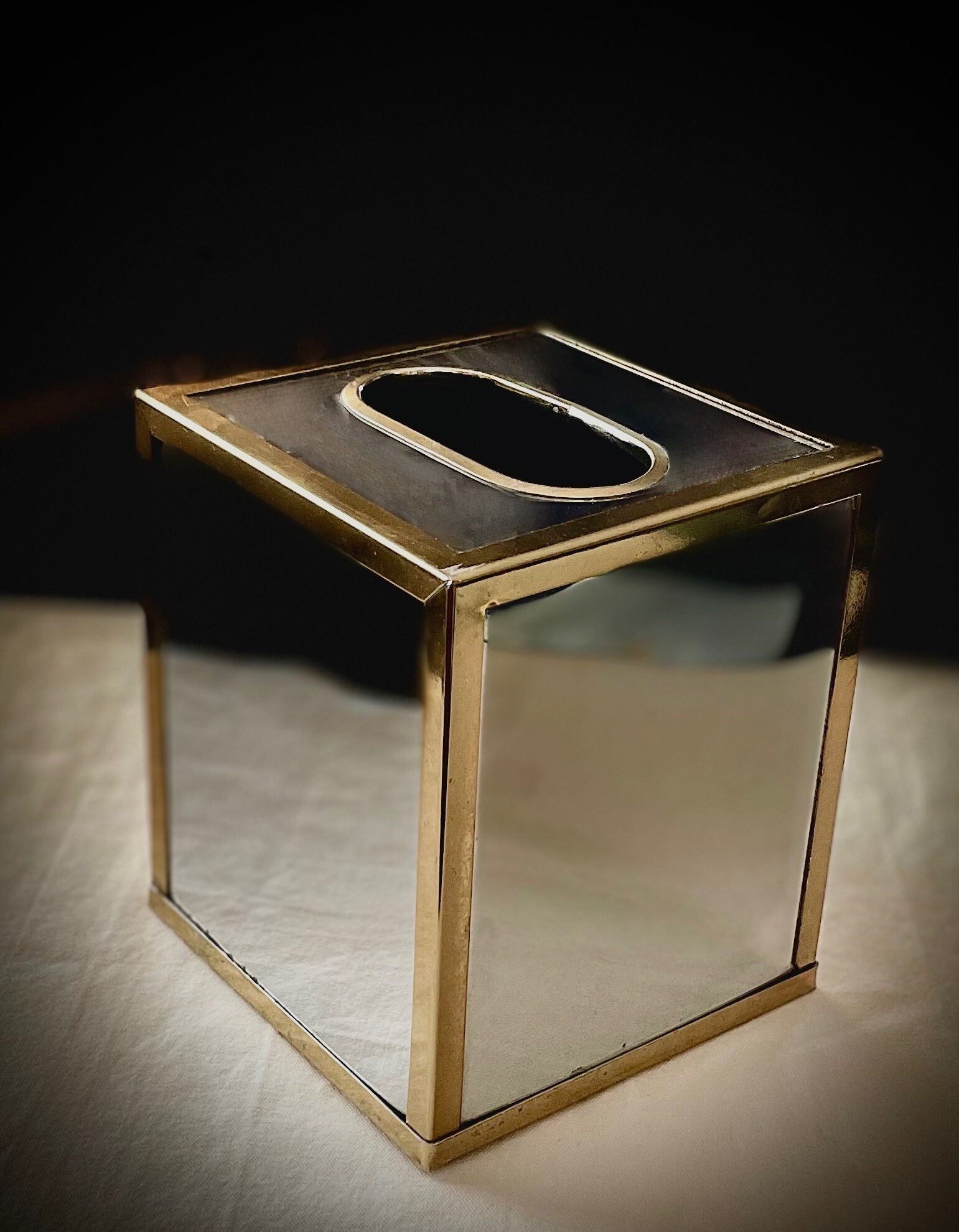 Stylebuilt Mirrored Tissue Box Cover - Etsy