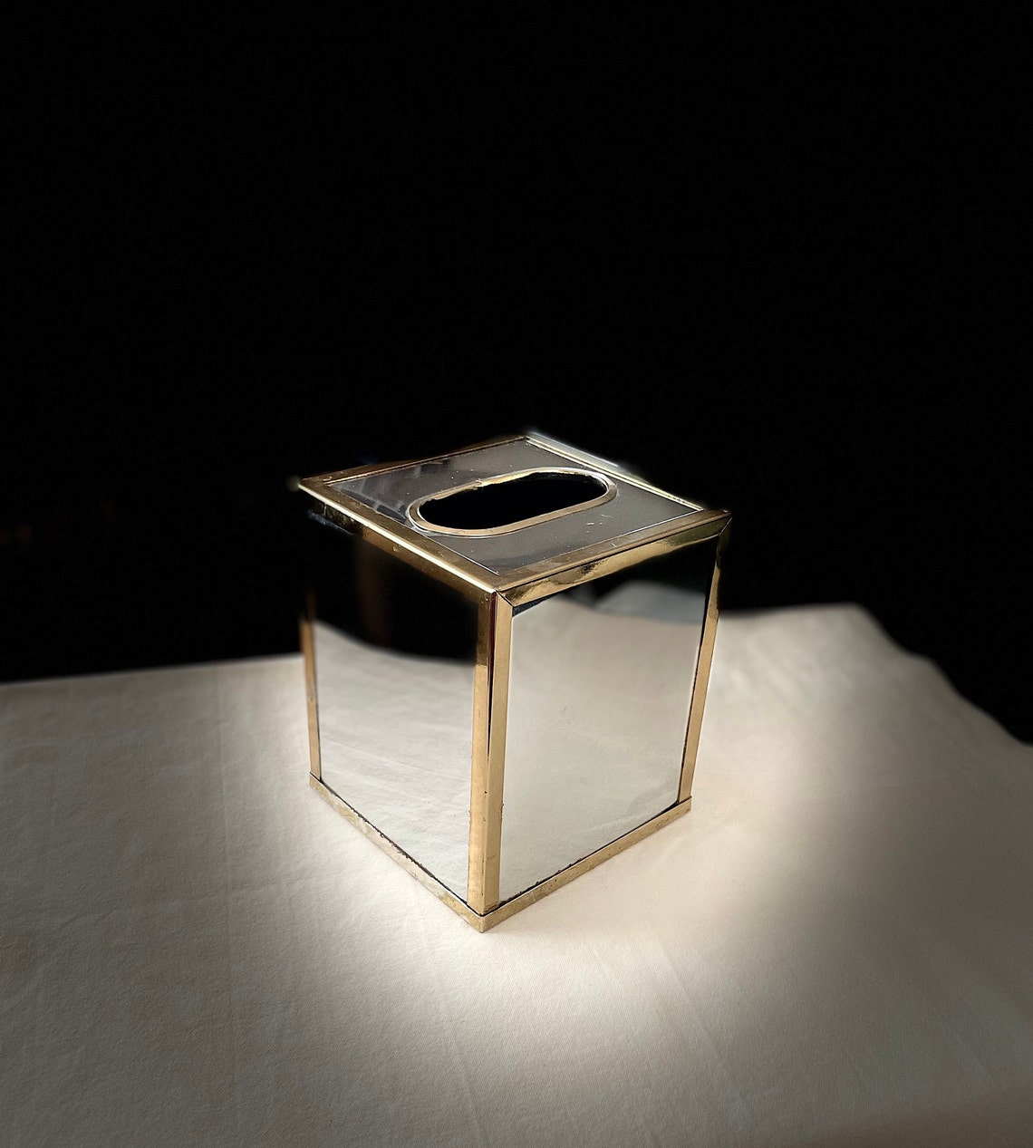 Stylebuilt Mirrored Tissue Box Cover - Etsy