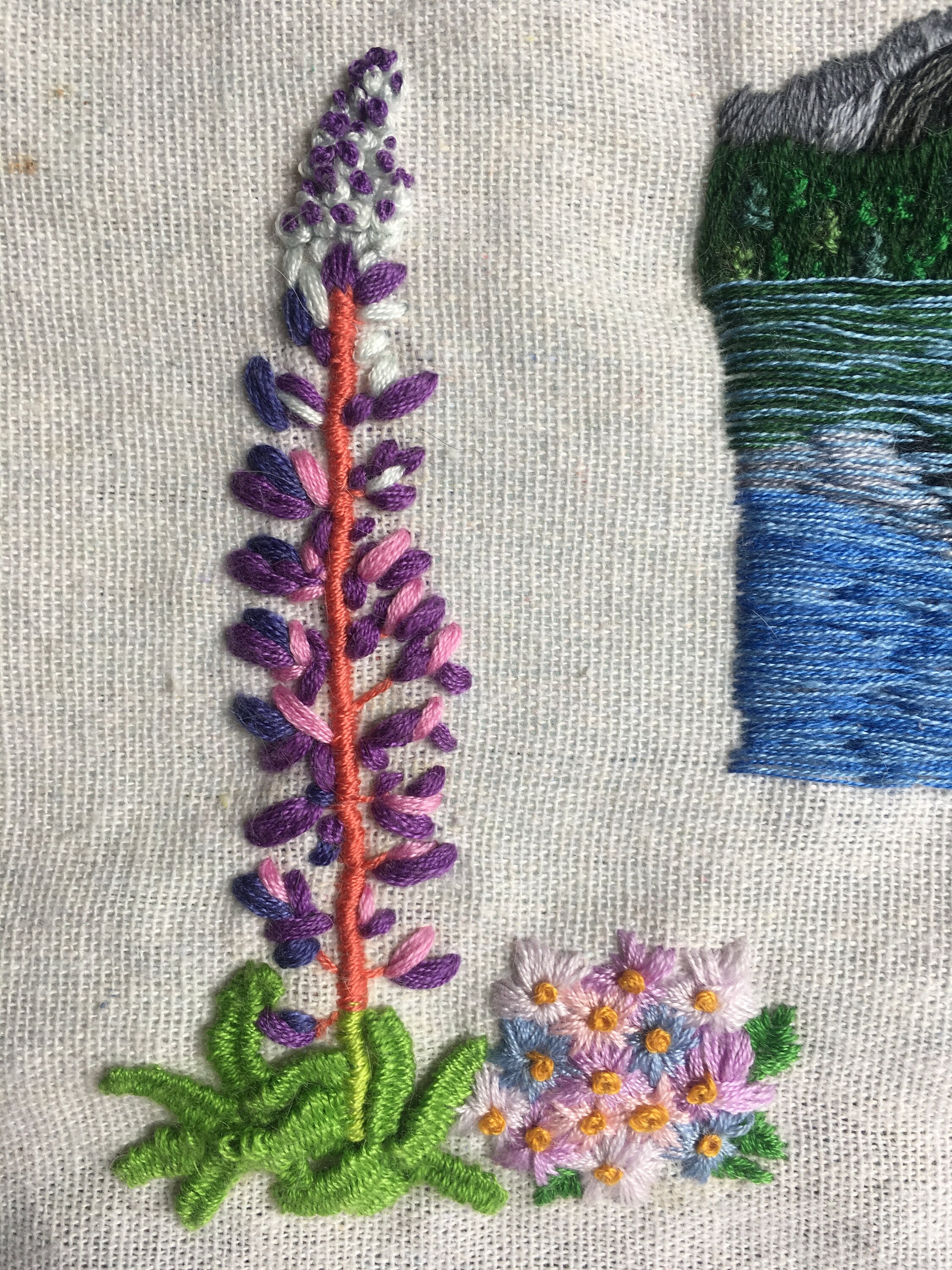 Mountain and Wildflower Embroidery Pattern - Etsy