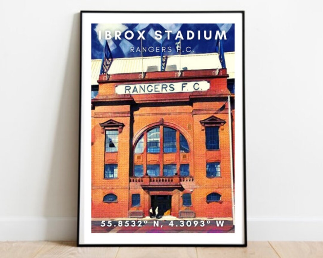 Ibrox Stadium Art Print, Rangers Football Club Art Print, Ibrox ...