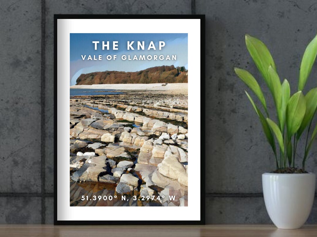 The Knap Location Poster, the Knap Wall Art, Vale of Glamorgan ...