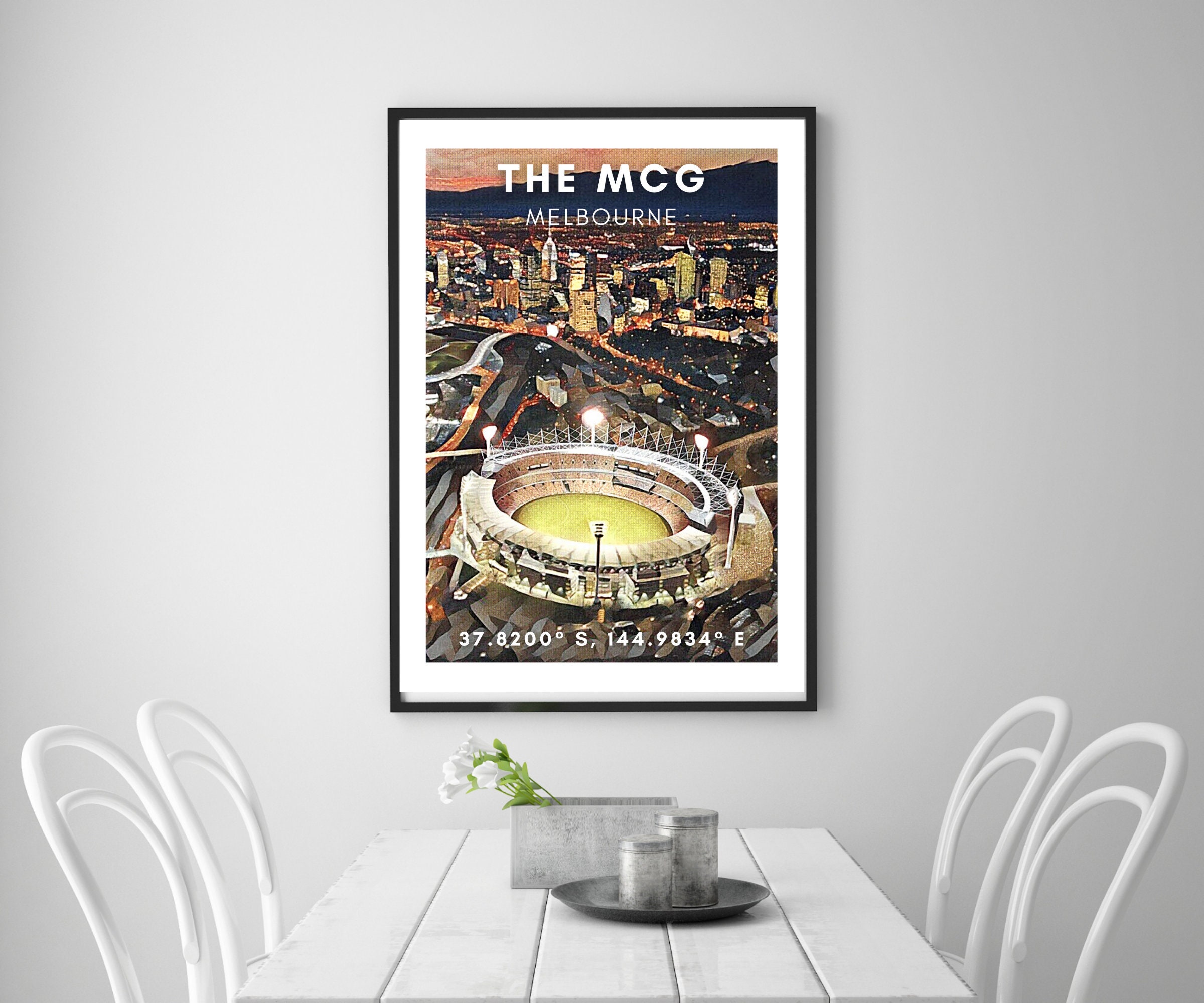 Art Print the MCG Cricket Ground Australia Location Poster - Etsy