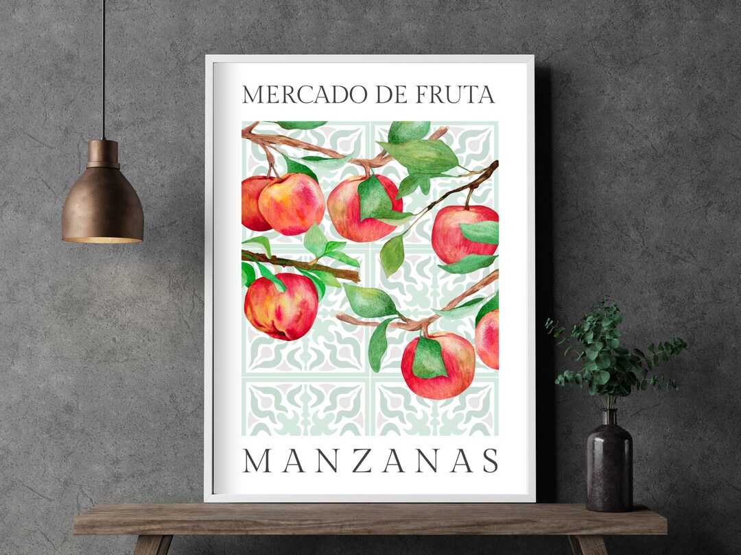 Spanish Apples Art Print, Apple Prints, Colourful Illustration Art ...