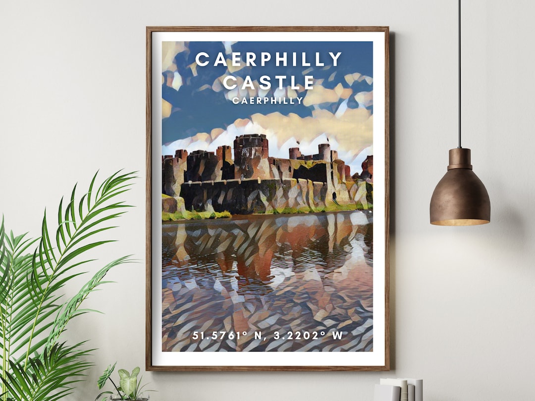Caerphilly Castle Art Print, Caerphilly Castle Wall Art, Caerphilly ...