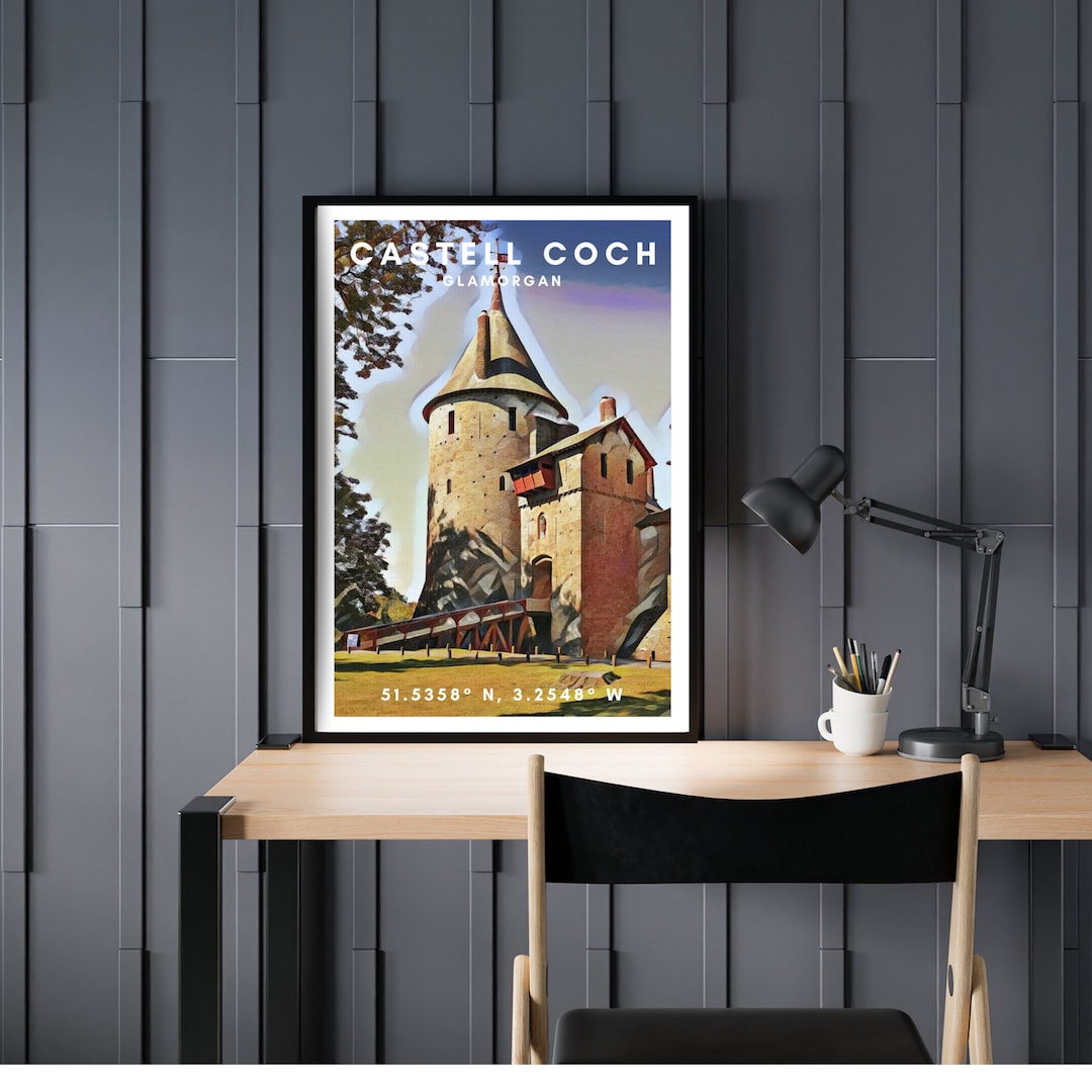 Castell Coch Art Print, Glamorgan Location Poster, Castell Coch Home ...