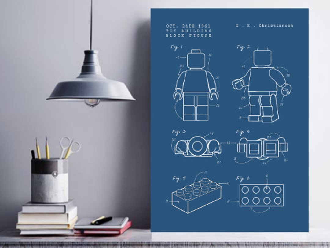 Blueprint Style Illustration Art Print of Popular Toy Figure, Toy ...