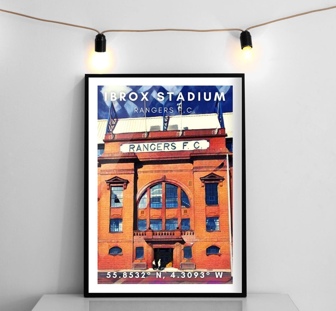 Ibrox Stadium Art Print, Rangers Football Club Art Print, Ibrox ...
