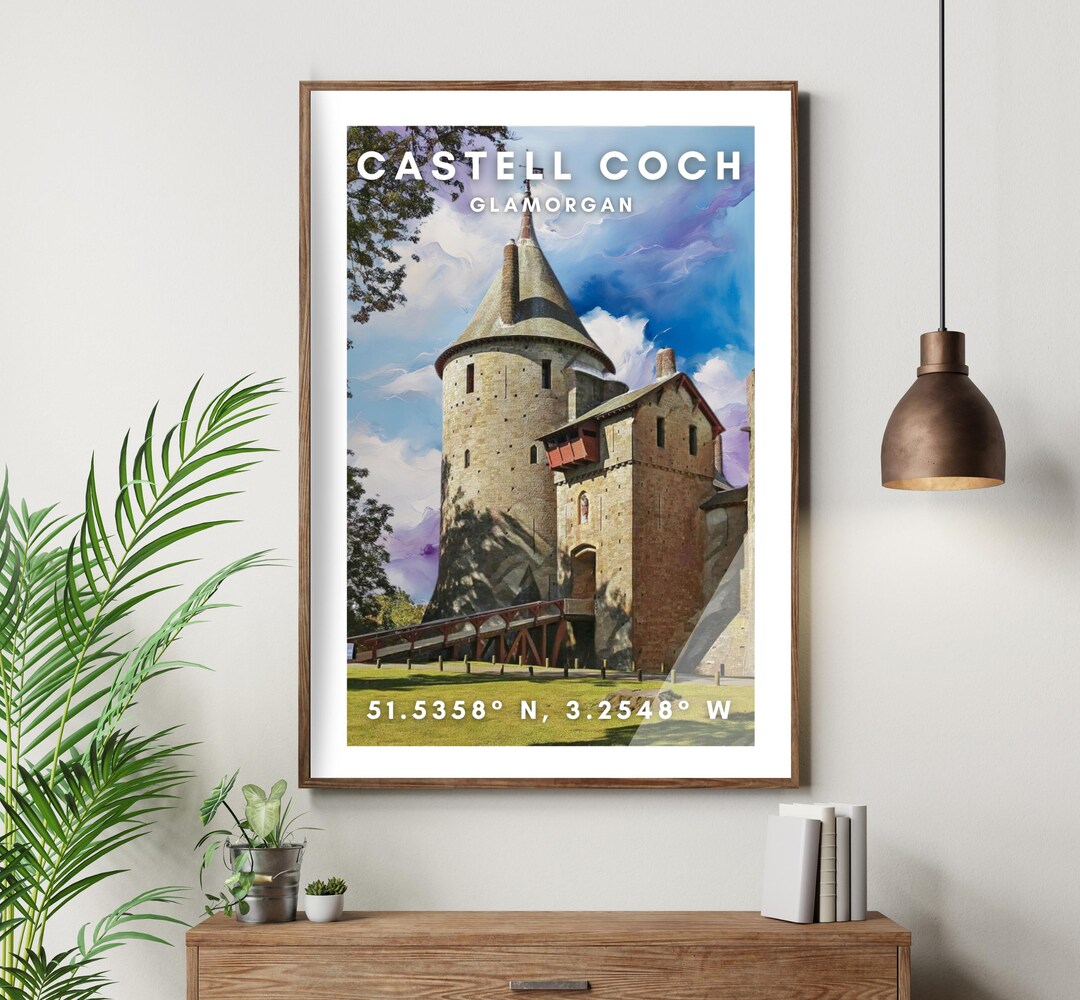 Castell Coch Art Print, Glamorgan Location Poster, Castell Coch Home ...