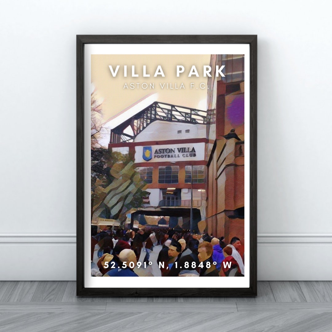 Villa Park Art Print, Aston Villa Football Club, Villa Location Poster ...