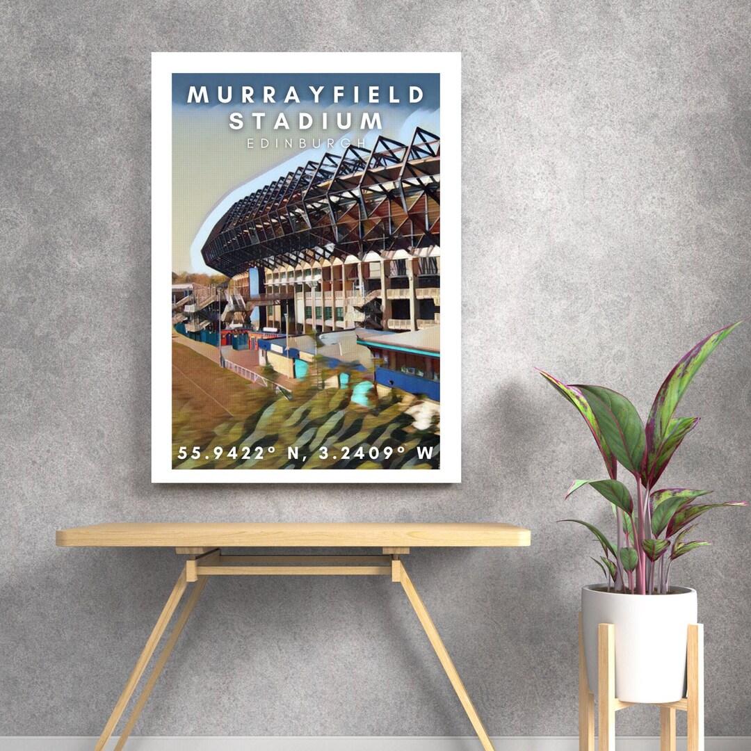 Murrayfield Stadium Art Print, Edinburgh Stadium Location Poster ...