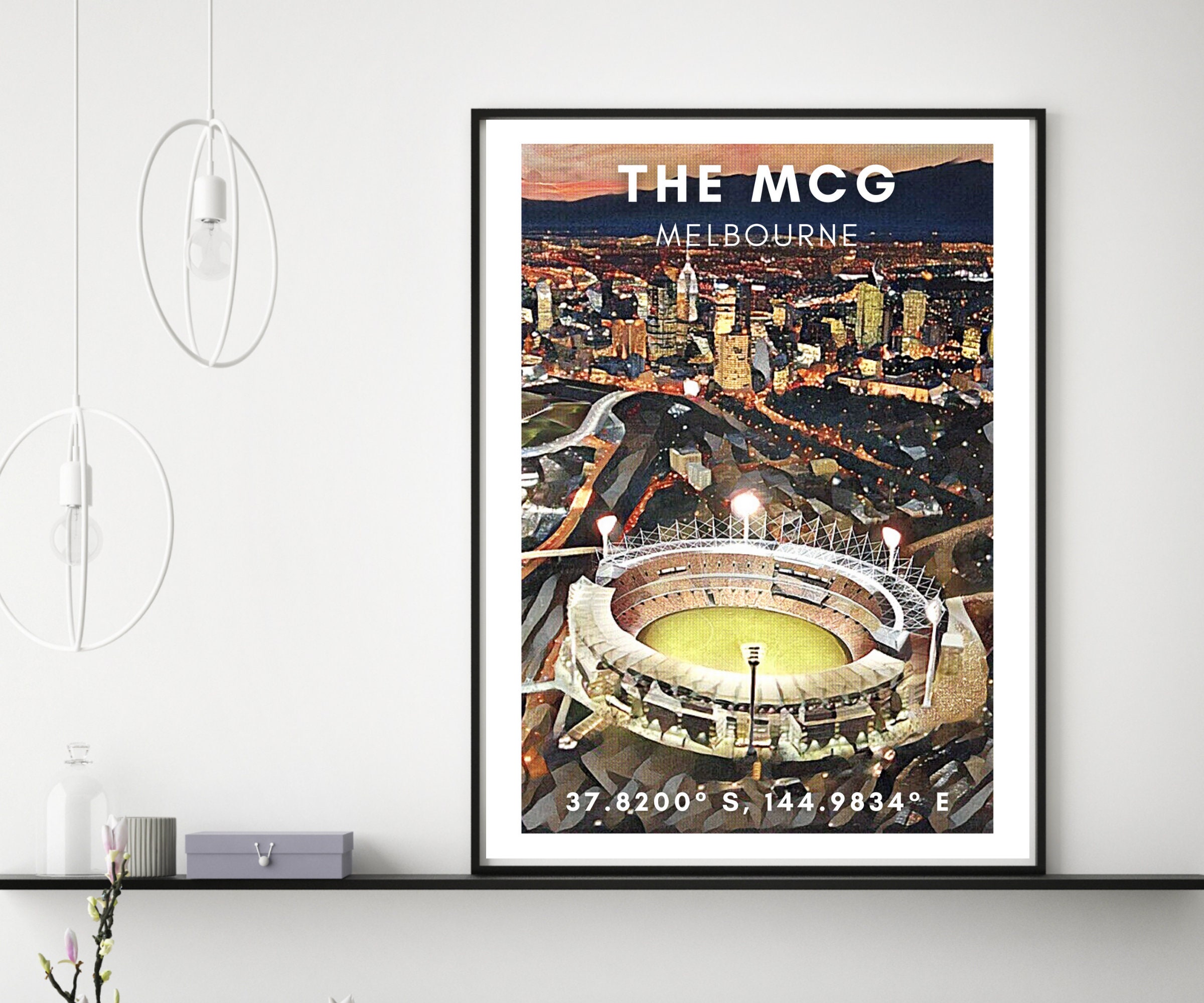 Art Print the MCG Cricket Ground Australia Location Poster | Etsy