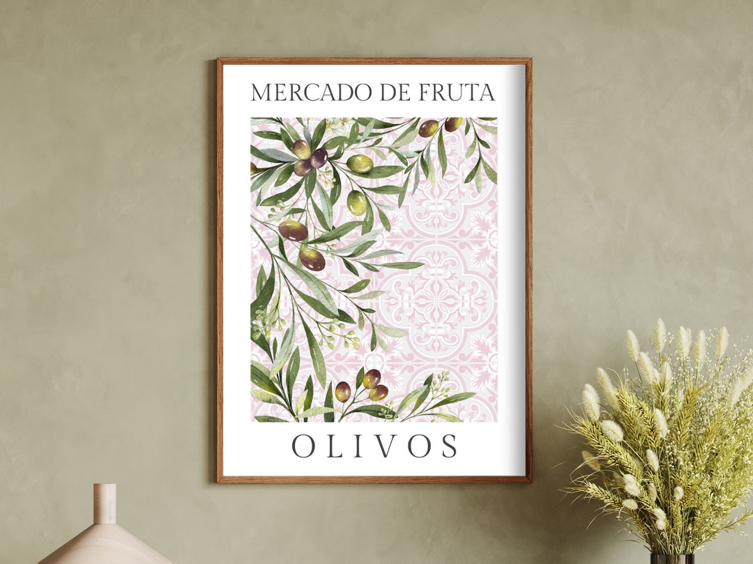 Spanish Olives Art Print, Olive Prints, Colourful Illustration Art ...