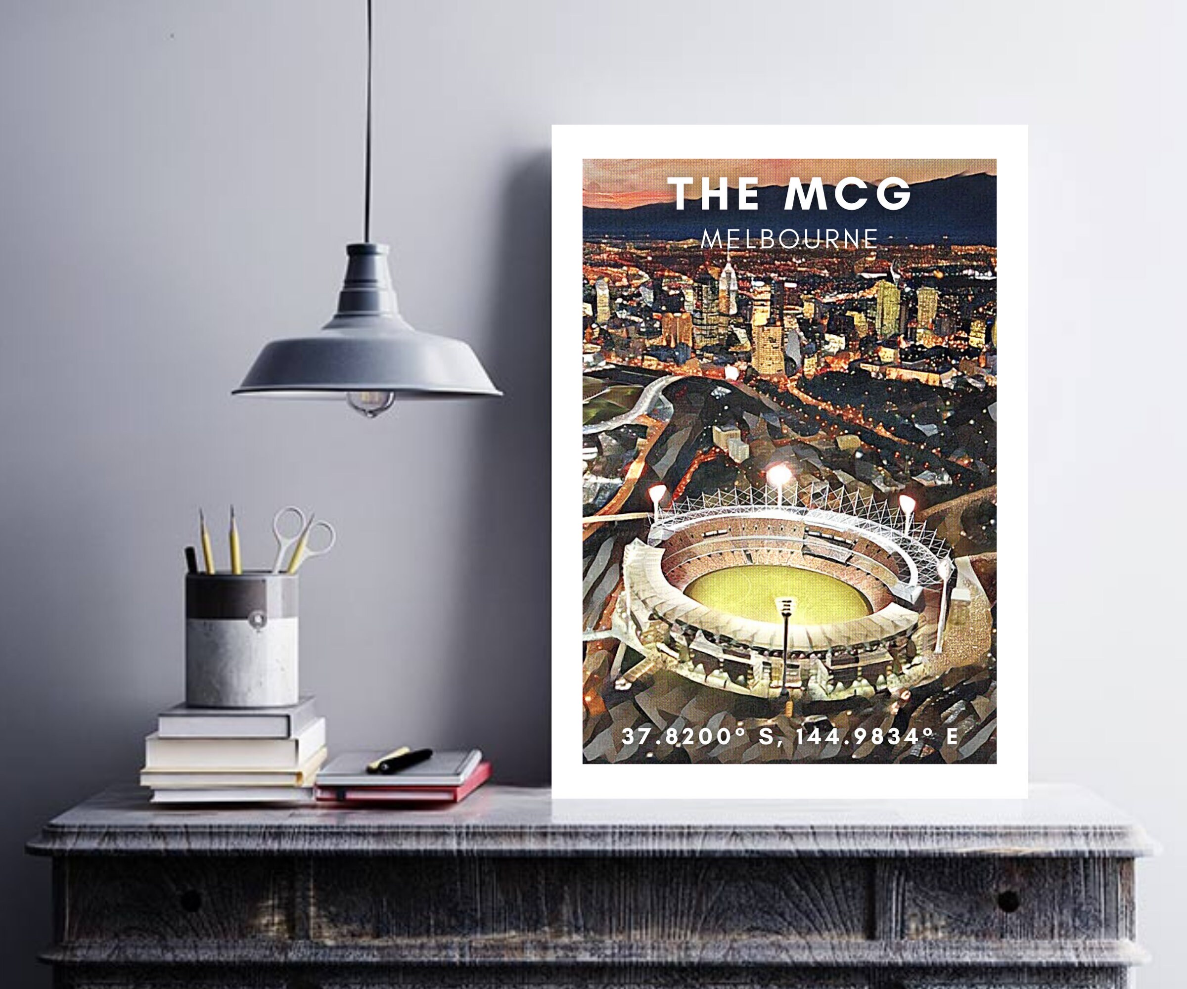 Art Print The MCG Cricket ground Australia Location Poster | Etsy