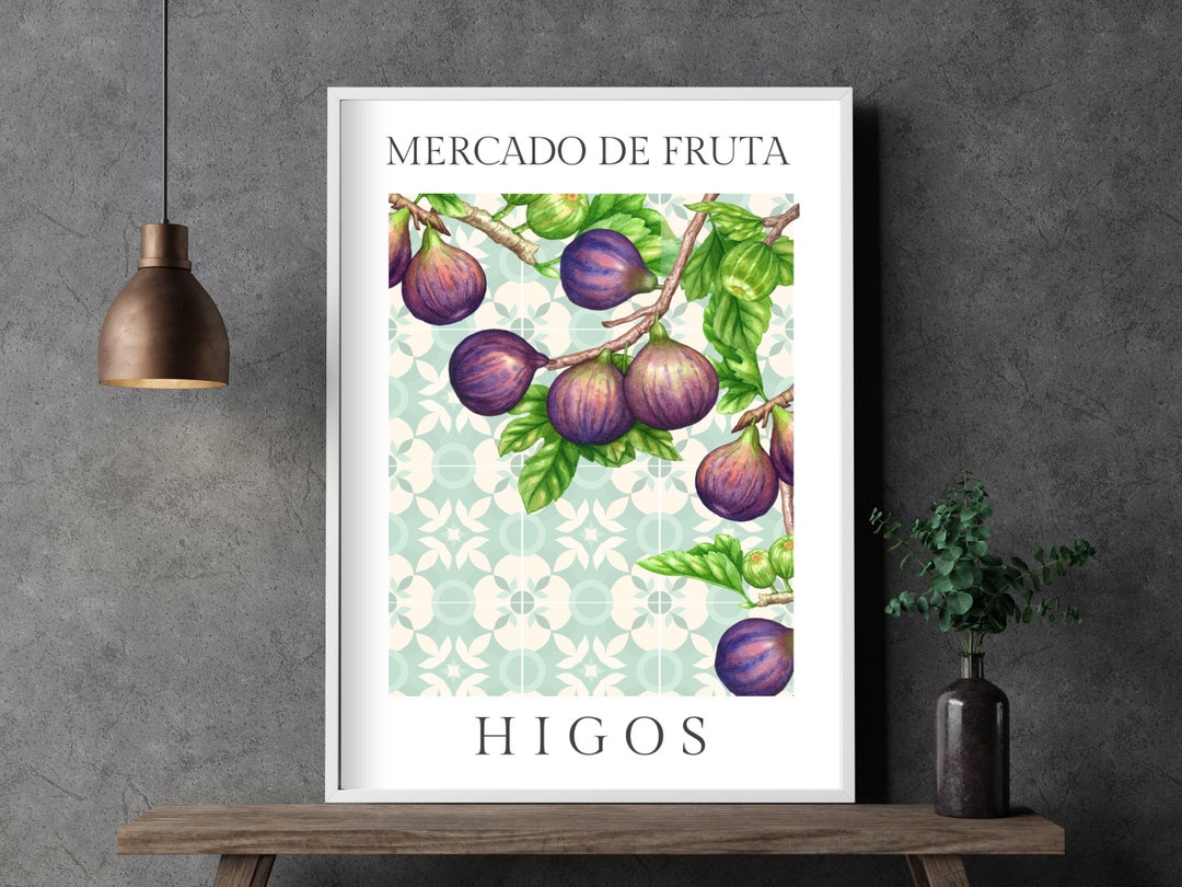 Spanish Figs Art Print: Mercado De Fruta Kitchen Poster (digital ...