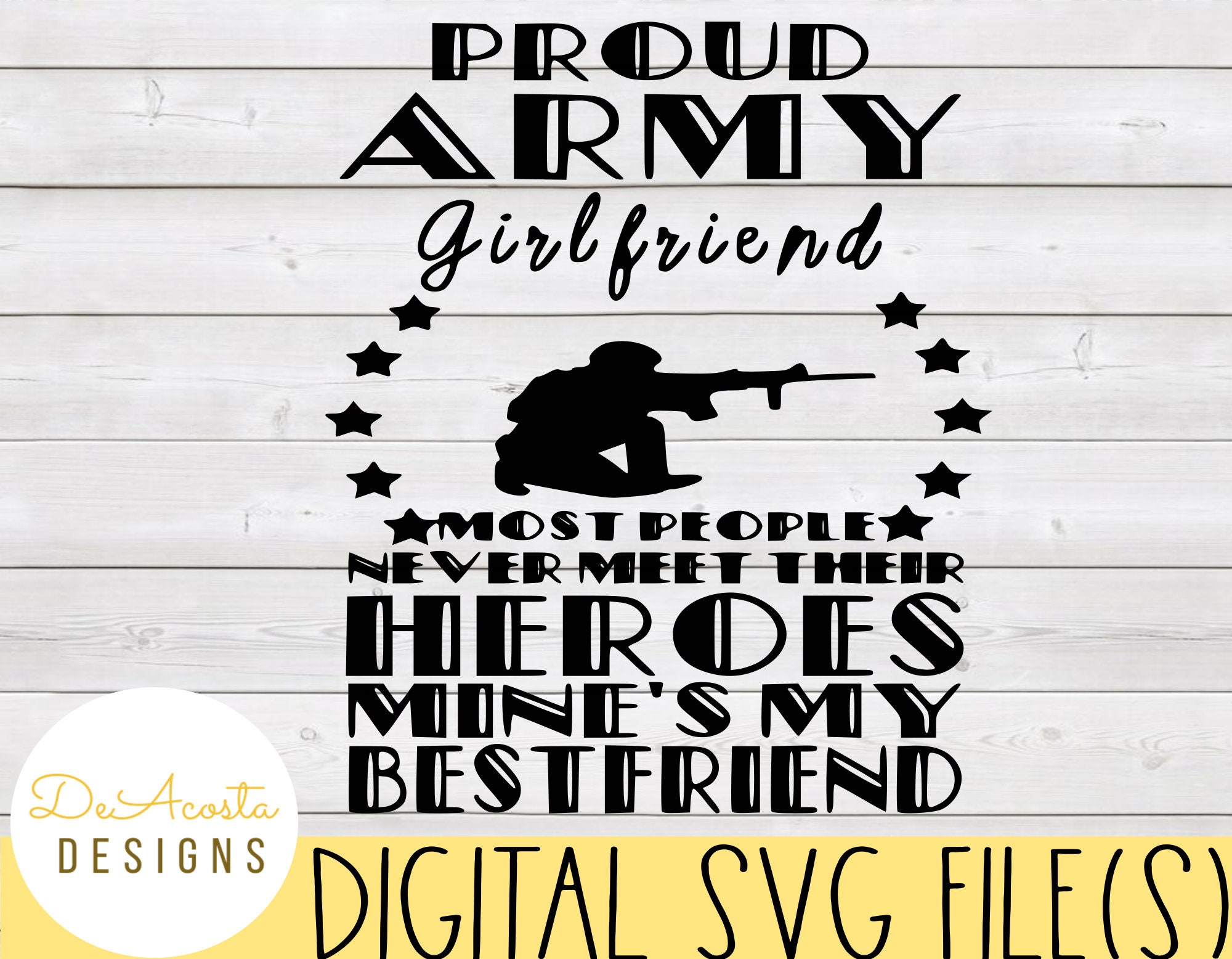 Proud Army Girlfriend Svg; Army Girlfriend Svg; Military Girlfriend Svg ...
