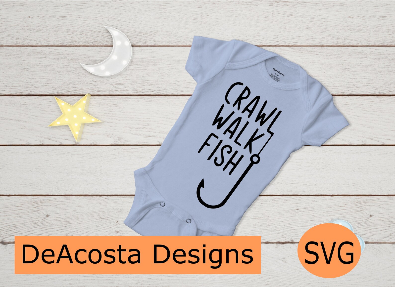 Crawl Walk Fish Svg; Baby Svg; Fishing Svg; Baby Onesie Svg; Toddler ...