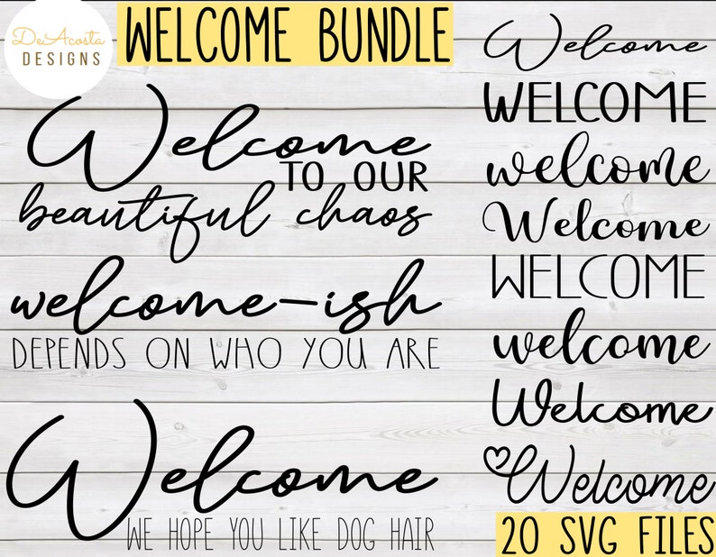 Welcome Sign Svg Bundle Welcome Svg Home Sign Svg Welcome - Etsy