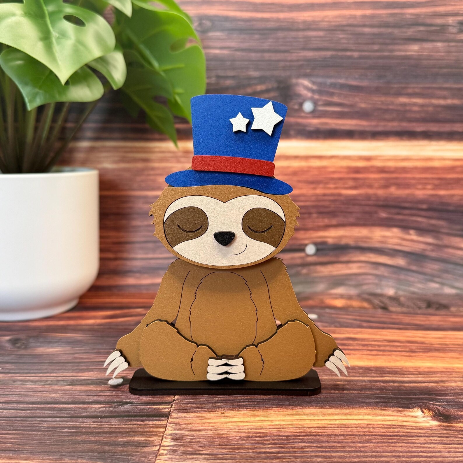 Mini Sloth With Interchangeable Hats - Etsy
