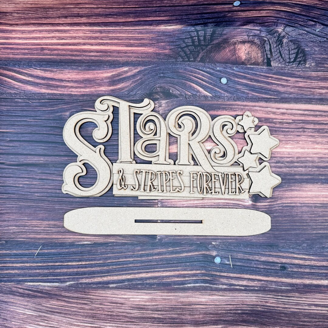 DIY Stars and Stripes Shelf Sitter - Etsy