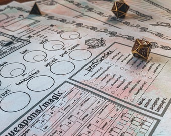 Dnd 5e Character Sheet - Etsy
