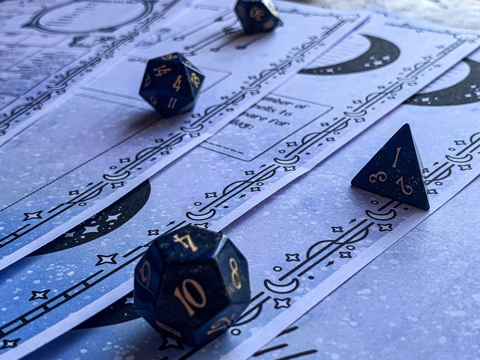 Starry Night Dnd Character Sheet Dnd 5e Custom Character | Etsy