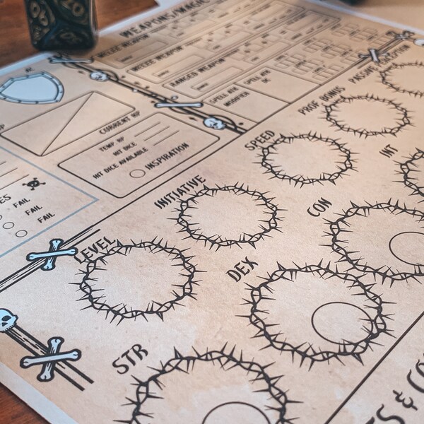 Dnd 5e Barbarian Character Sheet - Etsy