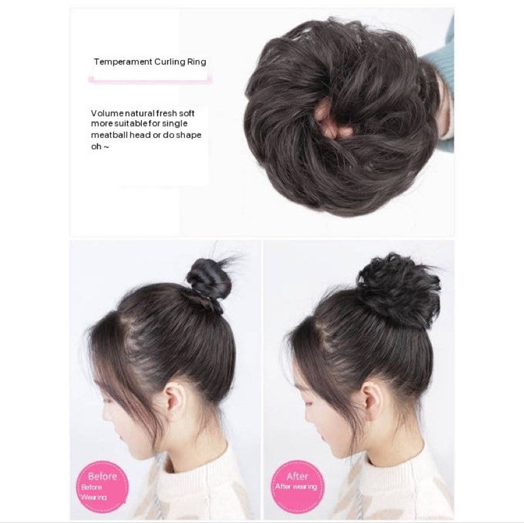 Real Human Hair Messy Bun/black Messy Bun/ Brown Messy Bun - Etsy