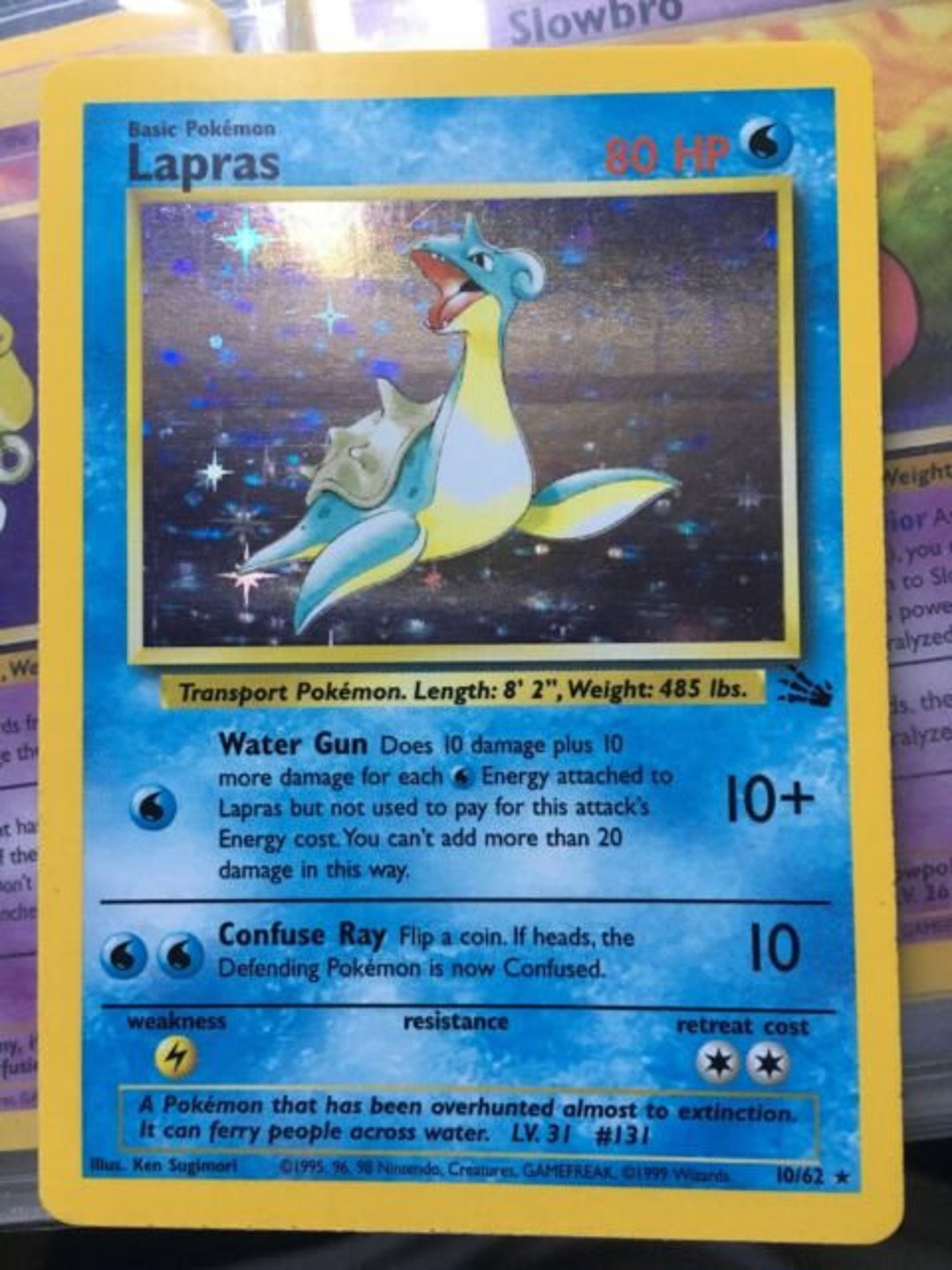 Lapras Holofoil 10/62 Base Fossil Rare Pokemon Card, REAL CARD - Etsy
