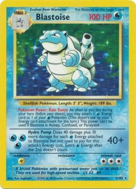 Pokemon Shiny Blastoise Card