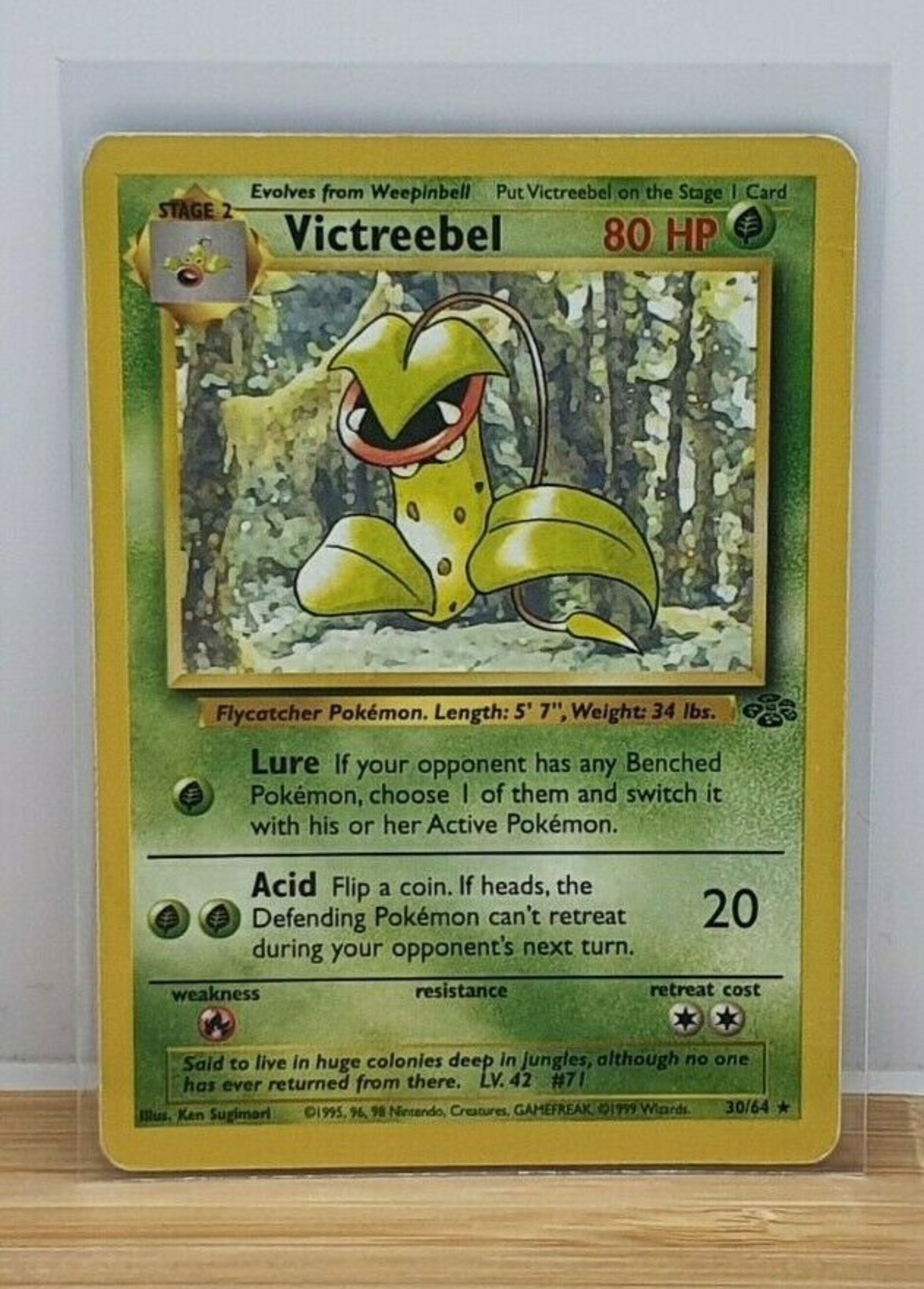 Victreebel Holofoil 14/64 Jungle Set Rare Pokemon Card REAL - Etsy