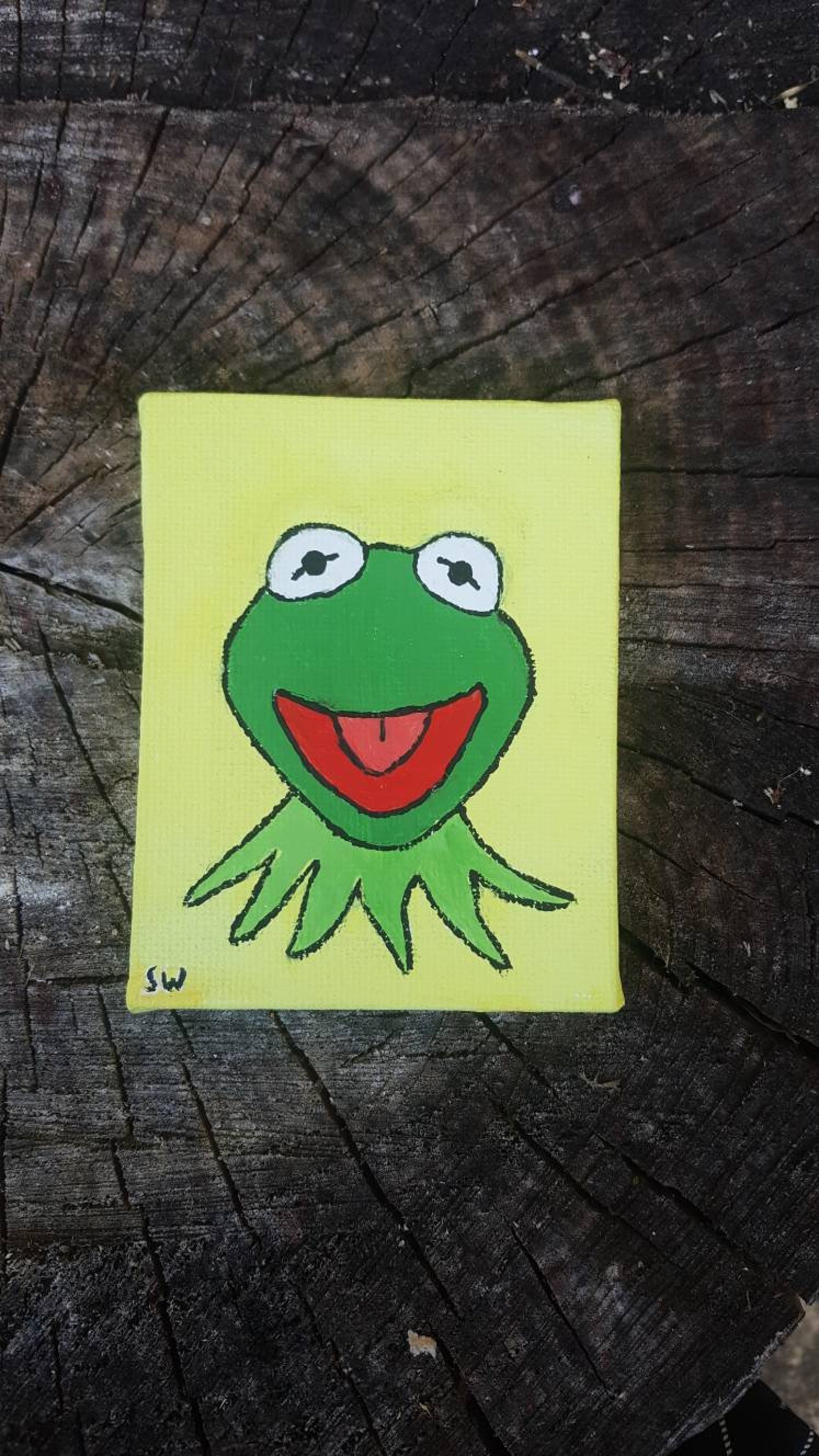 Kermit the Frog Acrylic Painting | Etsy