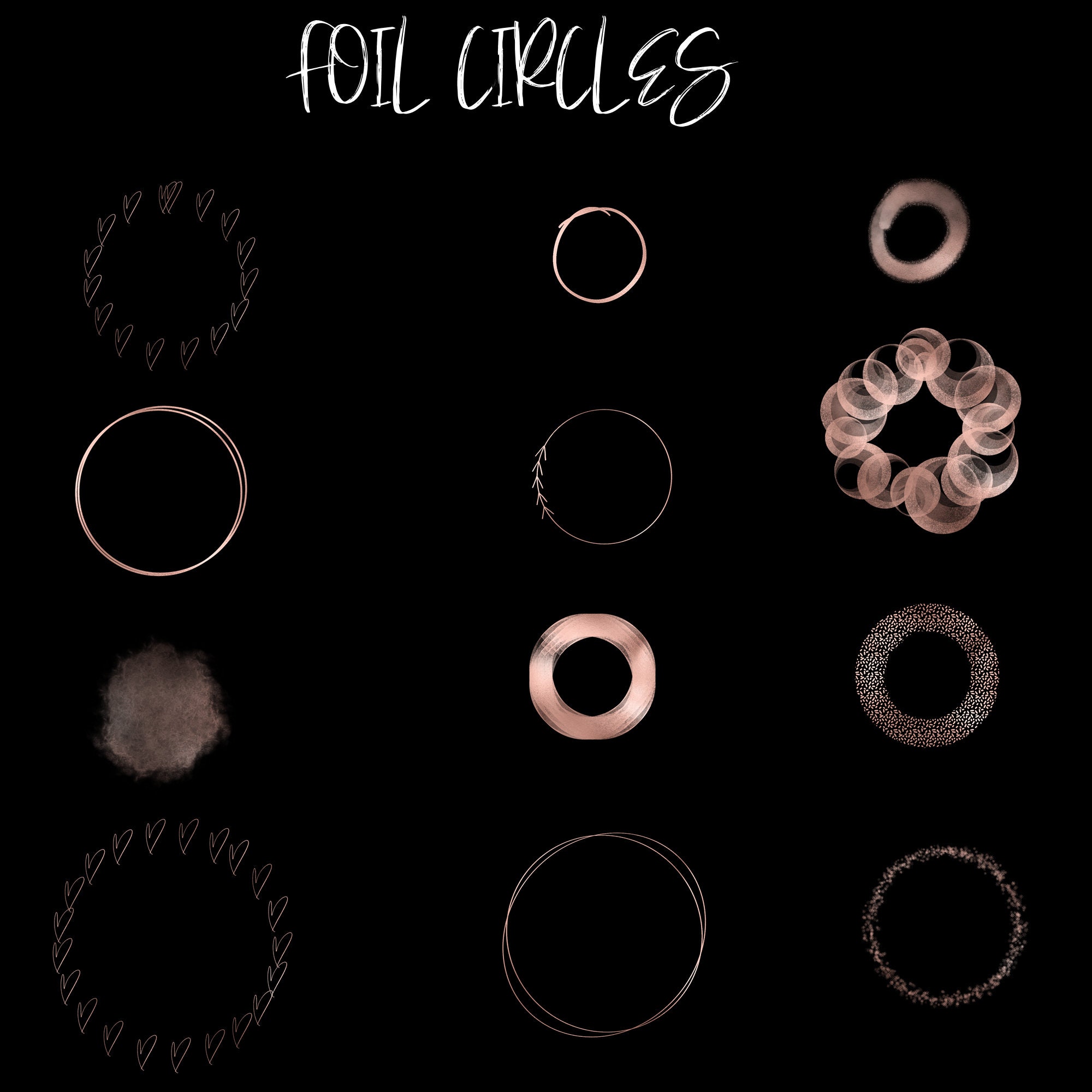 Rose Gold Clipart-clip Art-glitter- Glitter Clipart-foil Accents-rose ...