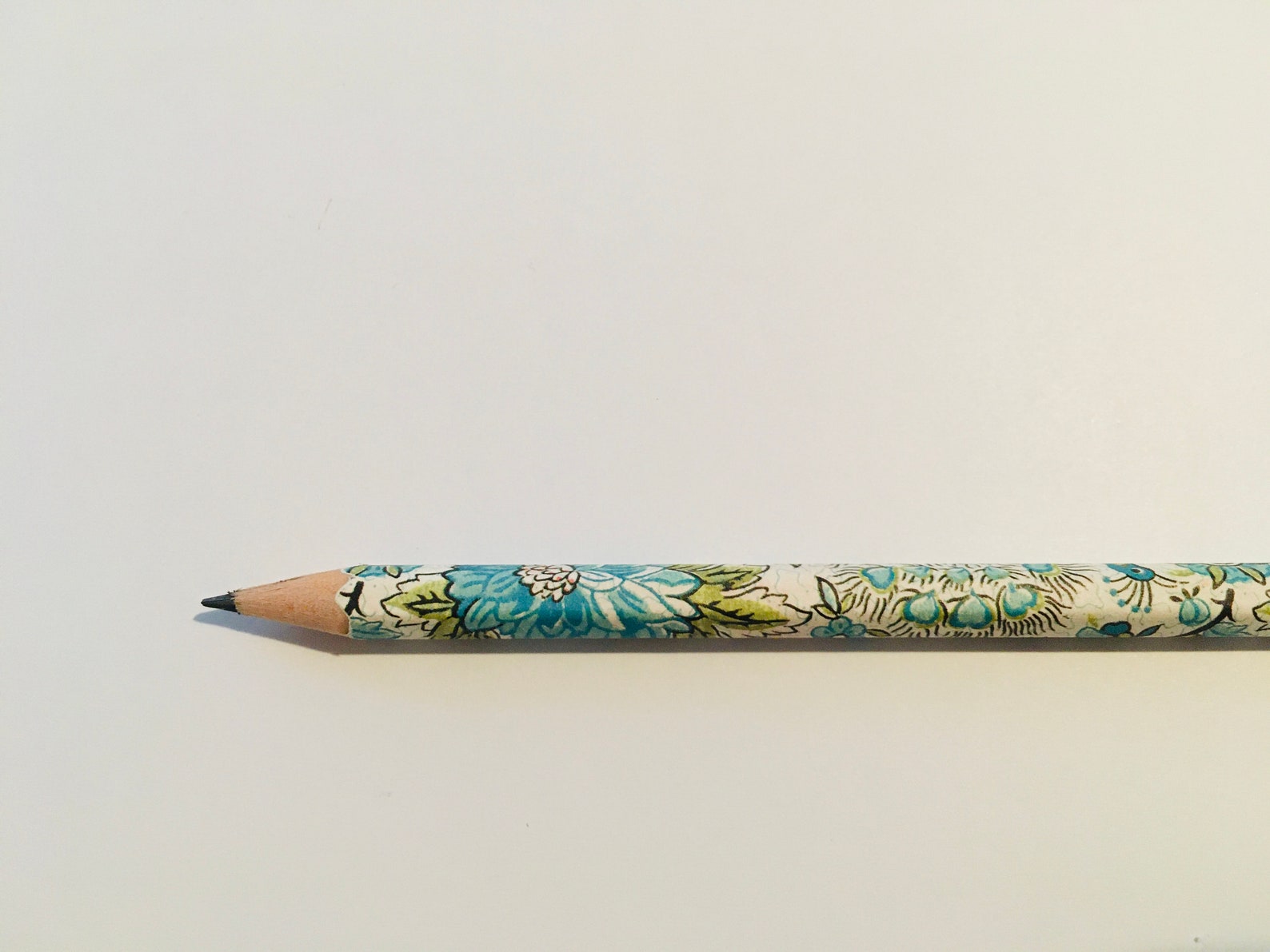 Pencil Turquoise Flowers Individually Covered With Coloured Paper ...