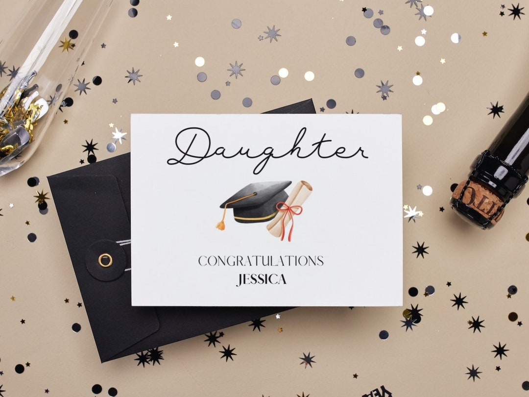 Daughter Graduation Card Girl Graduation Card - Etsy