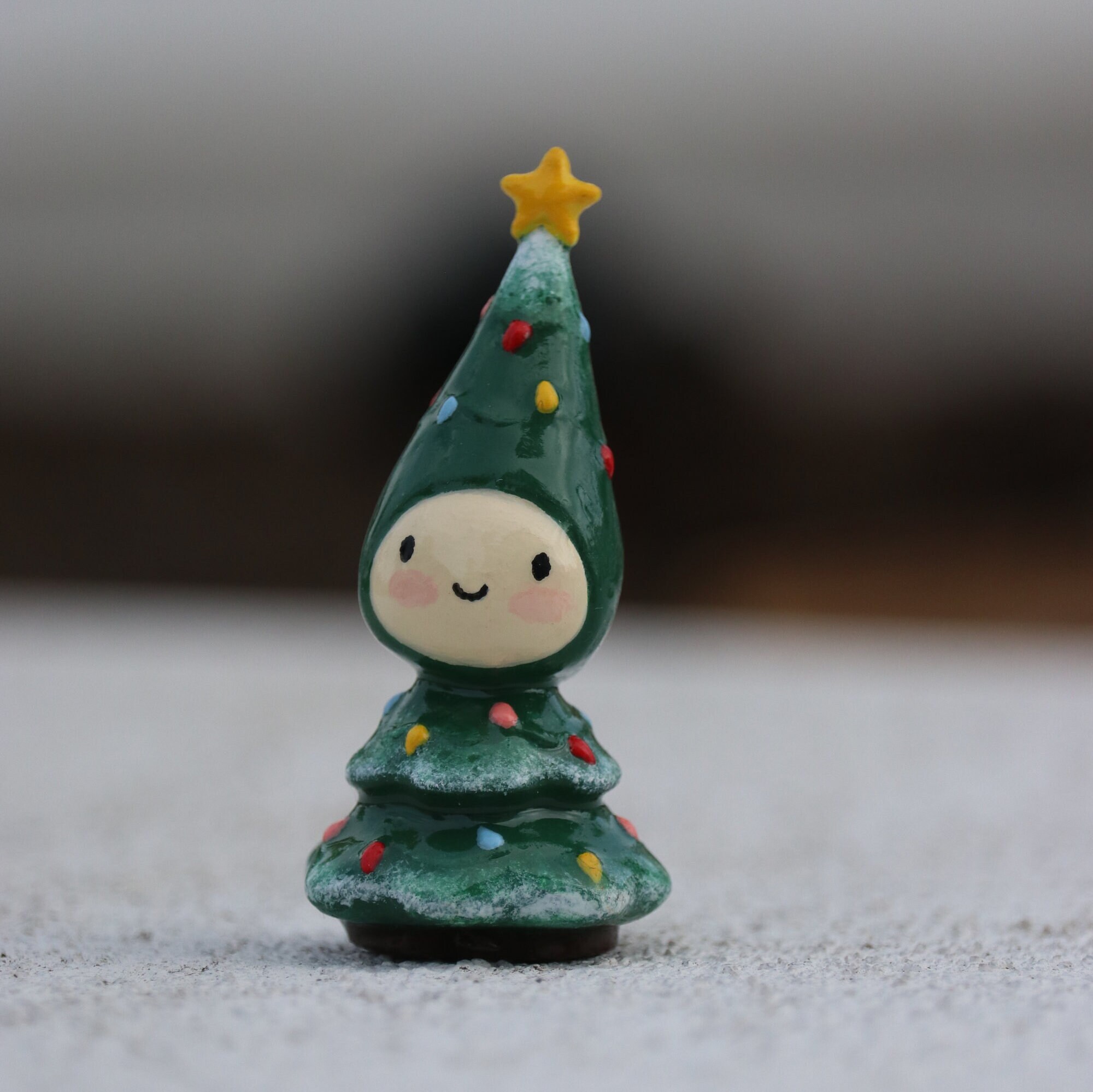 Christmas Tree Elfling Handmade Small Happy Elf Figurine / Desk Buddy ...