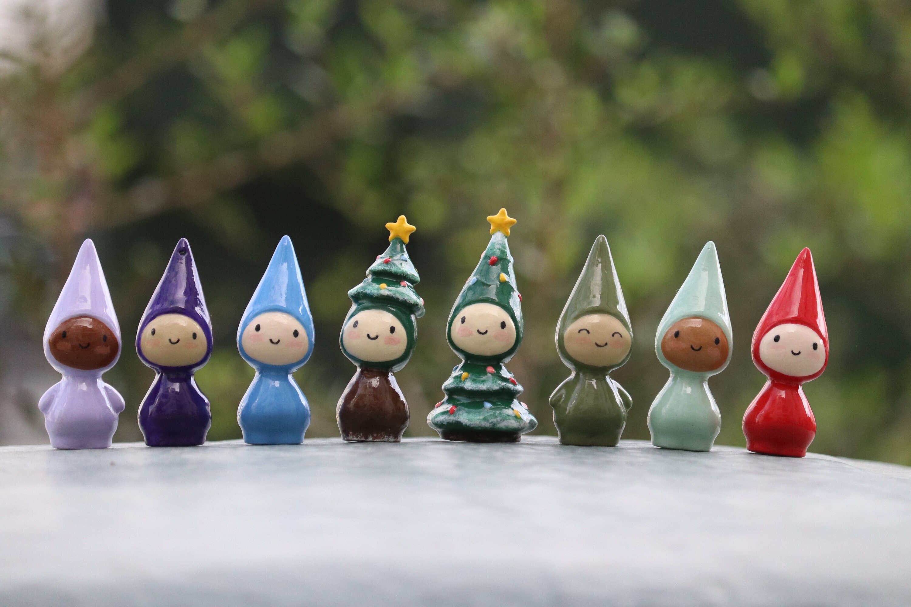 Christmas Tree Elfling Handmade Small Happy Elf Figurine / Desk Buddy ...