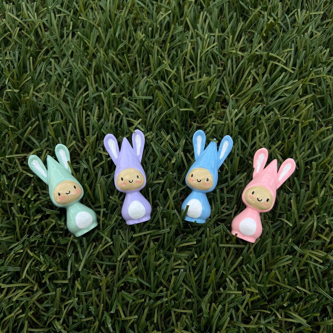 Easter Bunny Elfling Handmade Small Happy Elf Figurine / Desk Buddy - Etsy