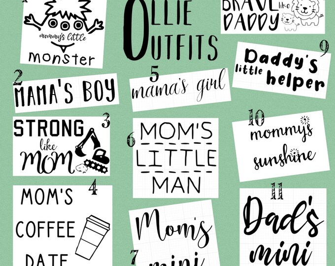 Iron-on Vinyl Mom & Dad Decals for Baby Onesies - Etsy