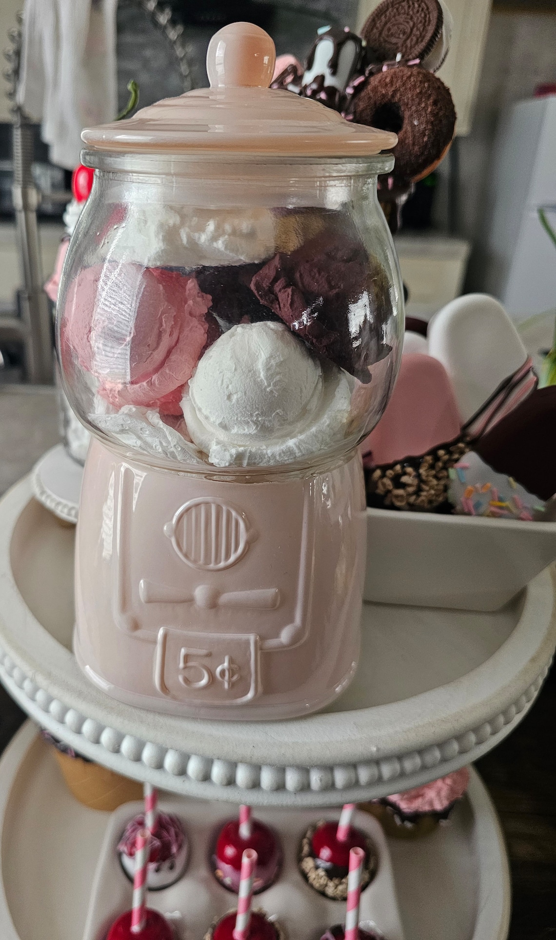 Faux Small Ice Cream Scoops Set for Gumball Machines and Tiered Trays ...
