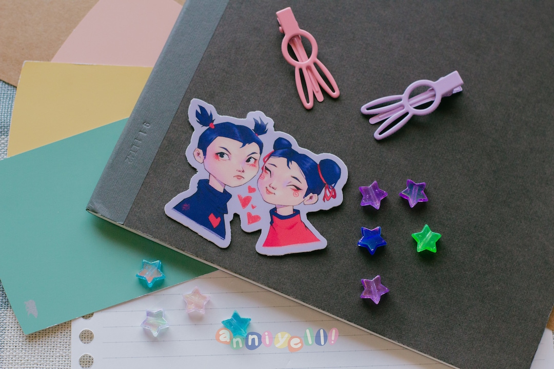 Pucca Loves Garu - Fanart Die-cut Sticker - Etsy