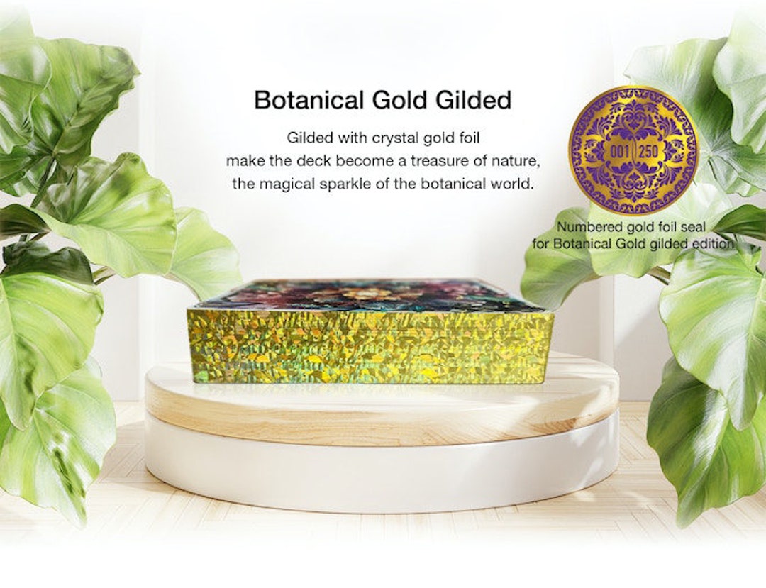 Botanical Gold Gilded playingcards decks tppc - Etsy