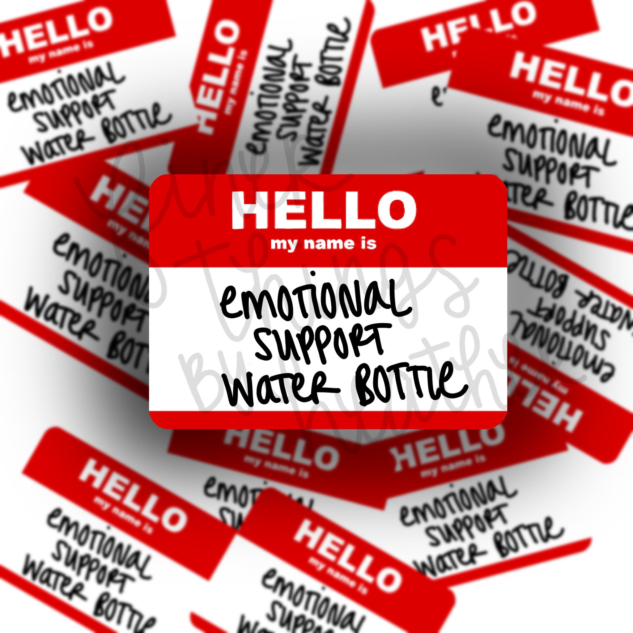 Emotional Support Water Bottle Sticker / Hydro Flask Sticker / Trendy ...